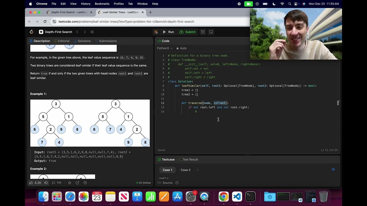 Chinese LeetCode: 872. Leaf Similar Trees - YouTube