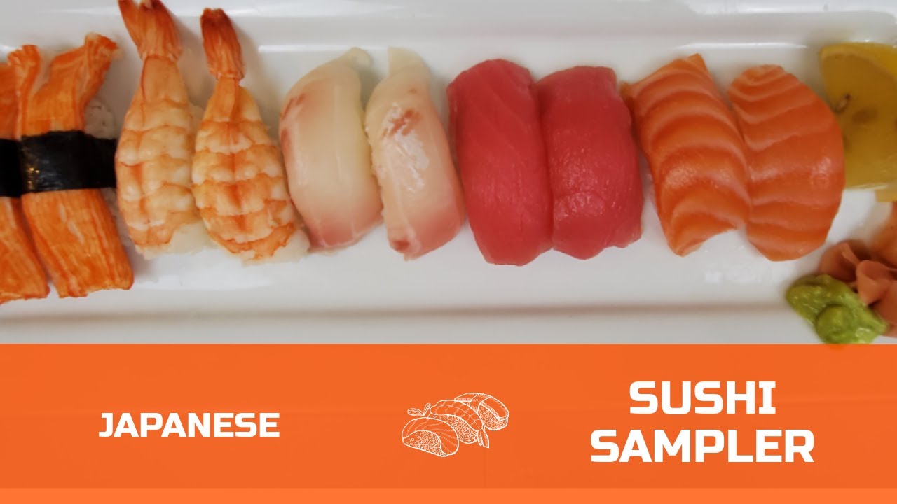 Japanese Sushi Sampler - With Tuna| crab stick| Salmon| Sea bass| Ebi ...