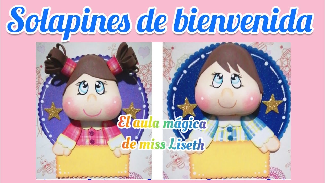 Solapines de bienvenida: Niño y niña, educación inicial, preescolar, prekinder, kinder, creativo ...