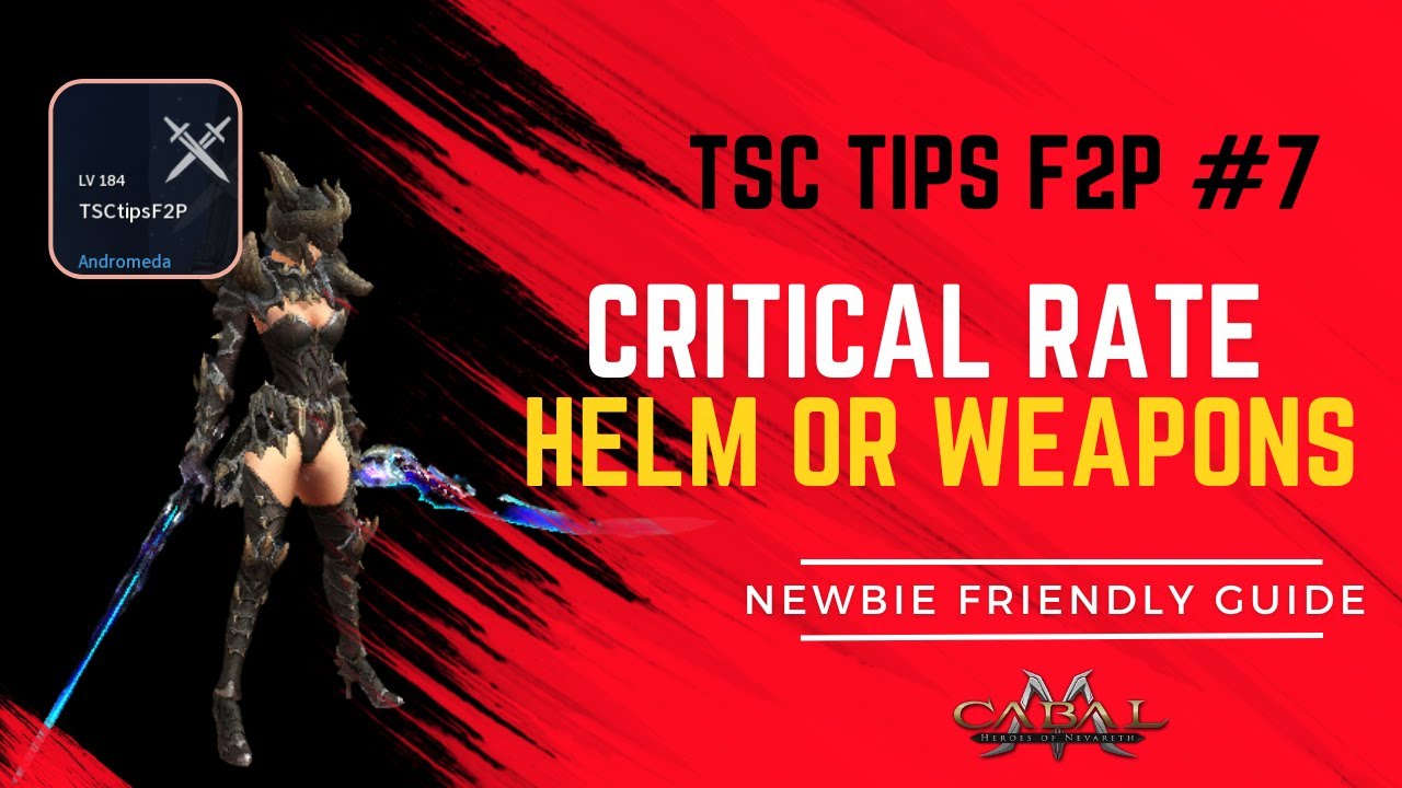 Critical Rate Source Helm or Weapons? Free2play Cabal Mobile - YouTube