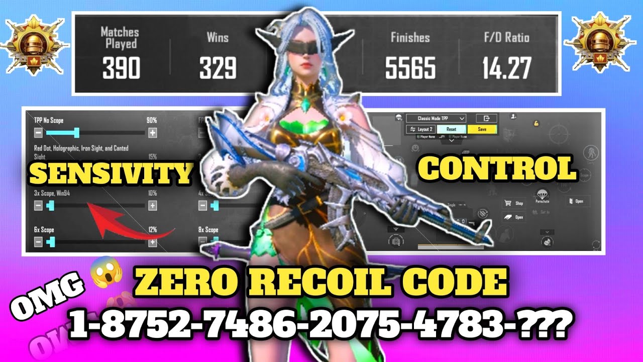 BGMI 3.6 UPDATE SENSITIVITY CODE | BGMI BEST SENSITIVITY SETTINGS ...