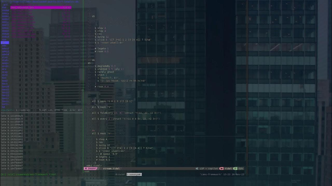 livecoding w/ tidalcycles 2023-11-26 - YouTube