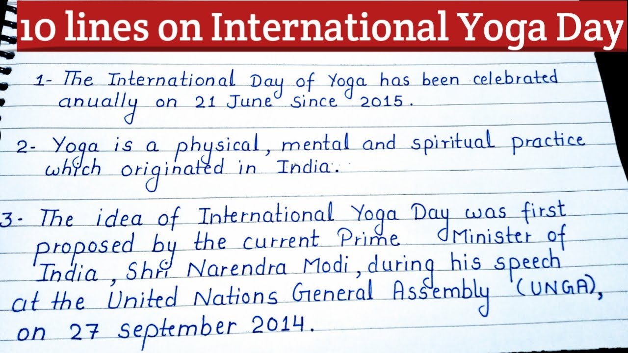 10 lines on International Yoga Day | International Yoga Day 2020 - YouTube