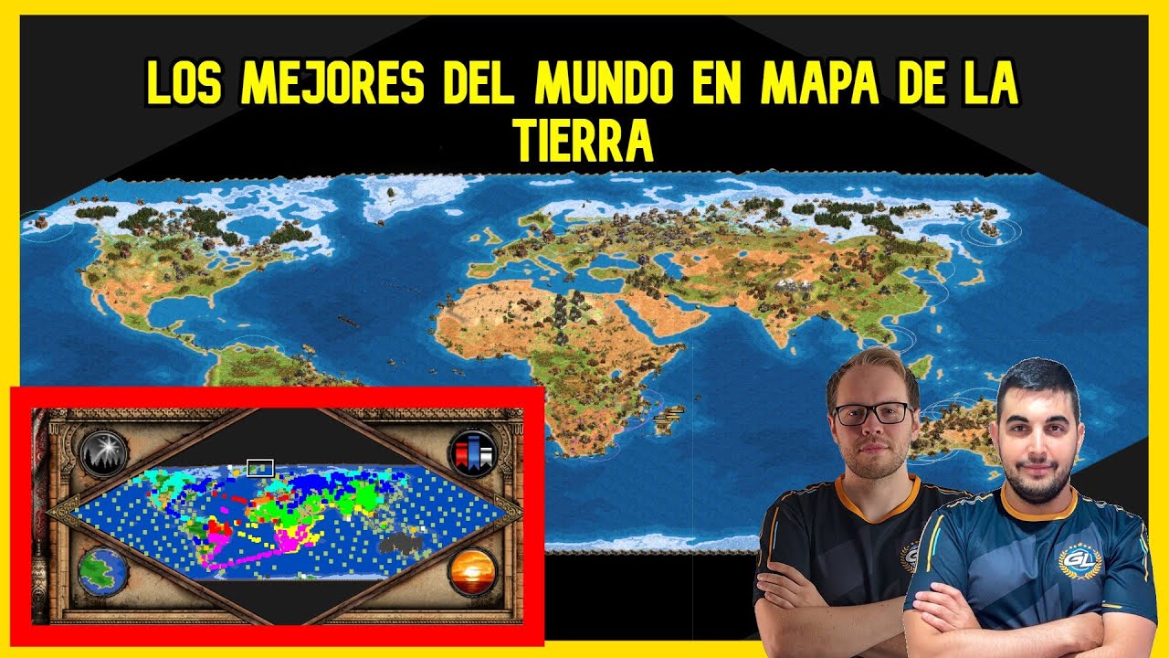 8 DE LOS MEJORES DEL MUNDO JUEGAN EN MAPA DE LA TIERRA AGE OF EMPIRES 2 ...