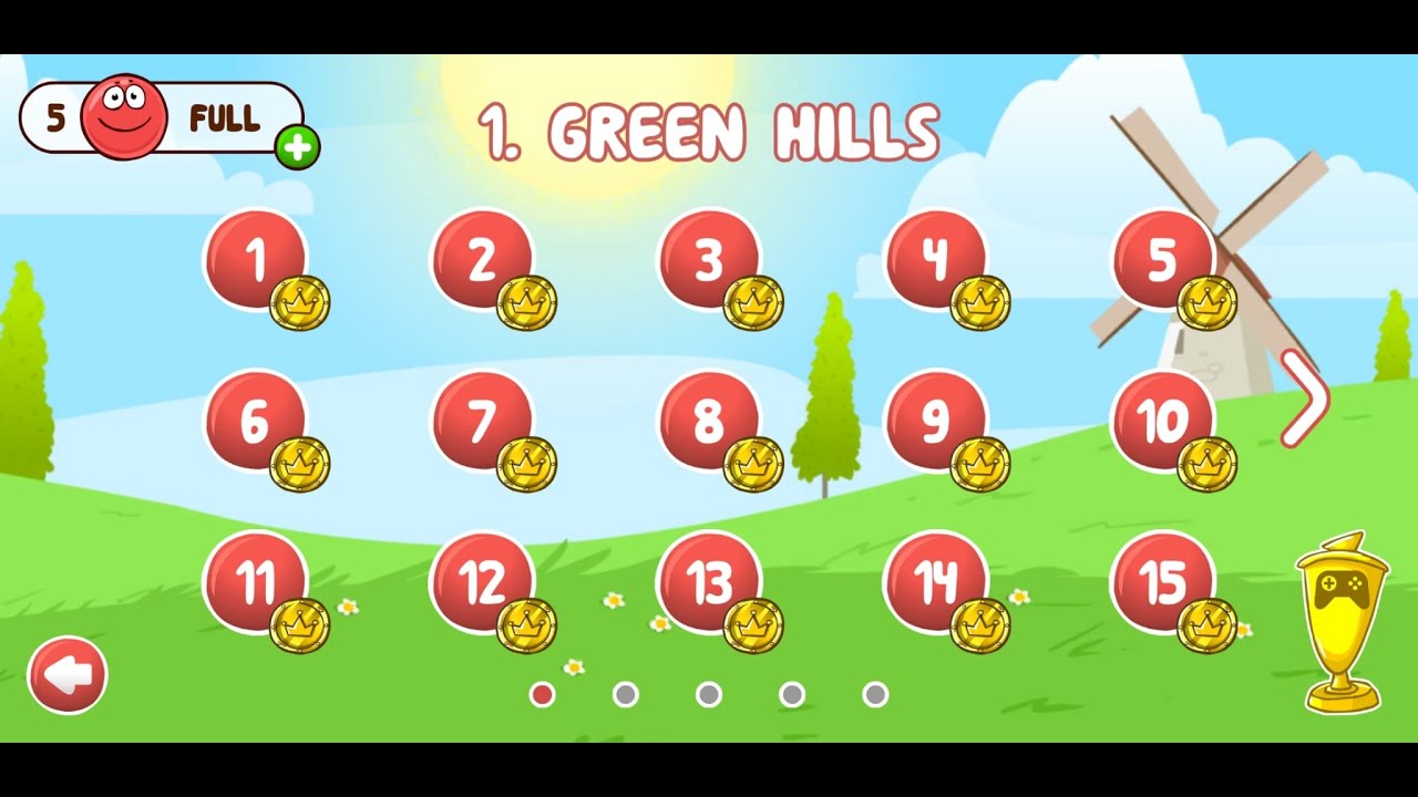 Red Ball 4 - level 1: Green Hills - YouTube