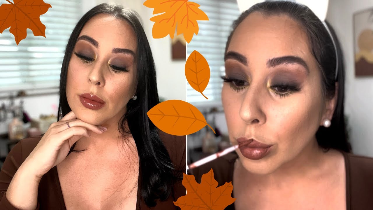 FALL MAKEUP TUTORIAL| 2022|Thanksgiving Looks 🍂(Green & Brown) - YouTube