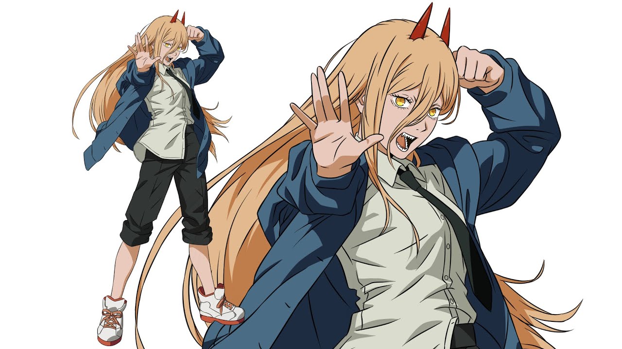 『체인소맨』파워짱 첫 등장씬 전신포즈 그리기 『Chainsaw Man』Power First Appearance Drawing ...