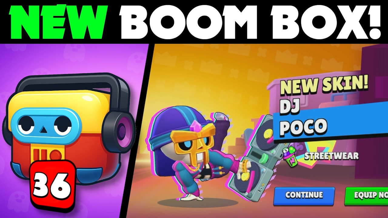 We got the NEW Hypercharge Poco Skin opening 36 Boom Boxes in Brawl ...