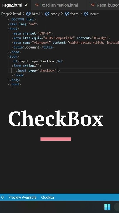 How To Use Input Type Checkbox In Html Input Type Checkbox Shorts Html Code Input 0523