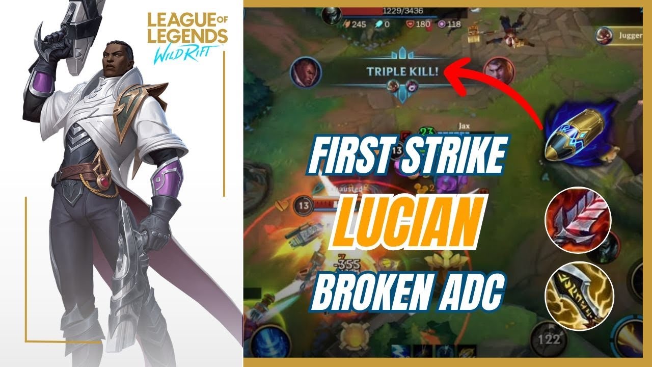 WILD RIFT GOLD TO SOVEREIGN - LUCIAN FIRST STRIKE BROKEN CHAMP - YouTube