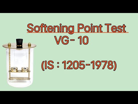 softening point test of bitumen,(VG-10) as par IS : 1205-1978 - YouTube