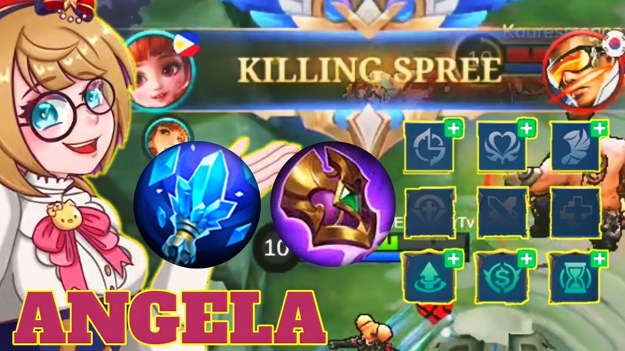 ANGELA BEST BUILD 2023 | TOP GLOBAL ANGELA GAMEPLAY @Ginzemaru| MOBILE ...