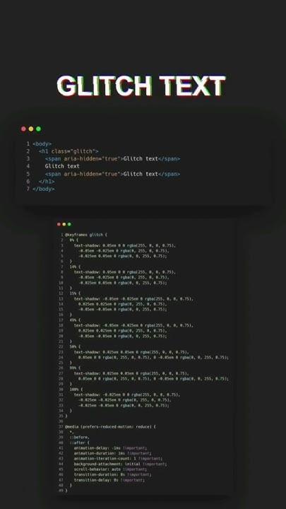 Glitch Text Frontend Htmlcss Frontend Code Htmlcss Coding Webdesign Frontenddeveloper
