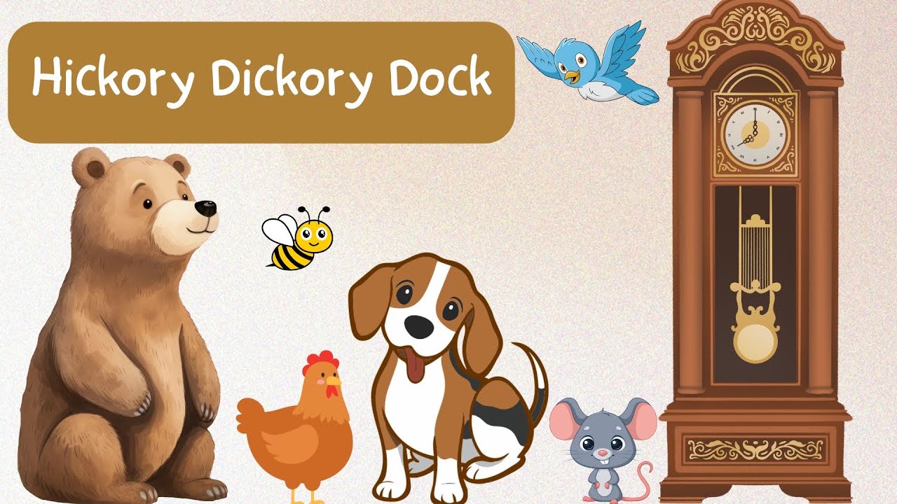 Hickory Dickory Dock | Whimsical Nursery Rhyme Song with Animals! - YouTube