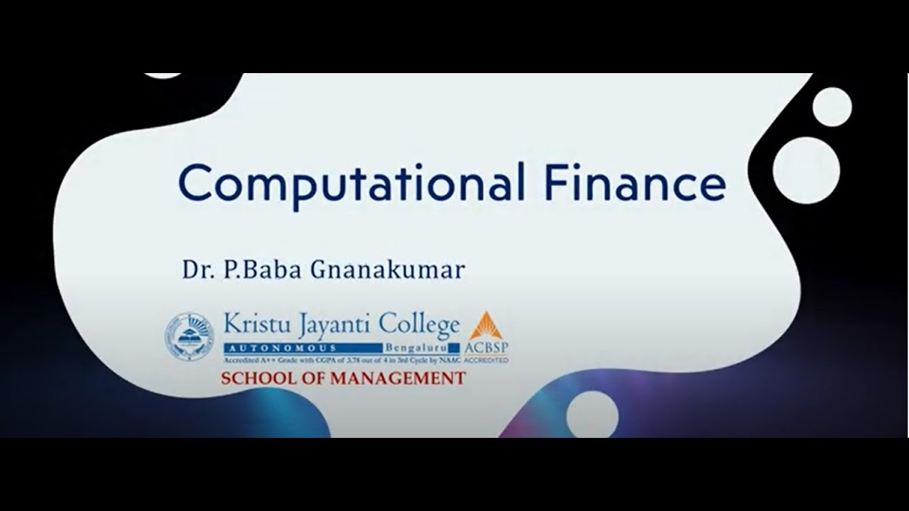 Computational Finance - Analytics for Fintech - YouTube