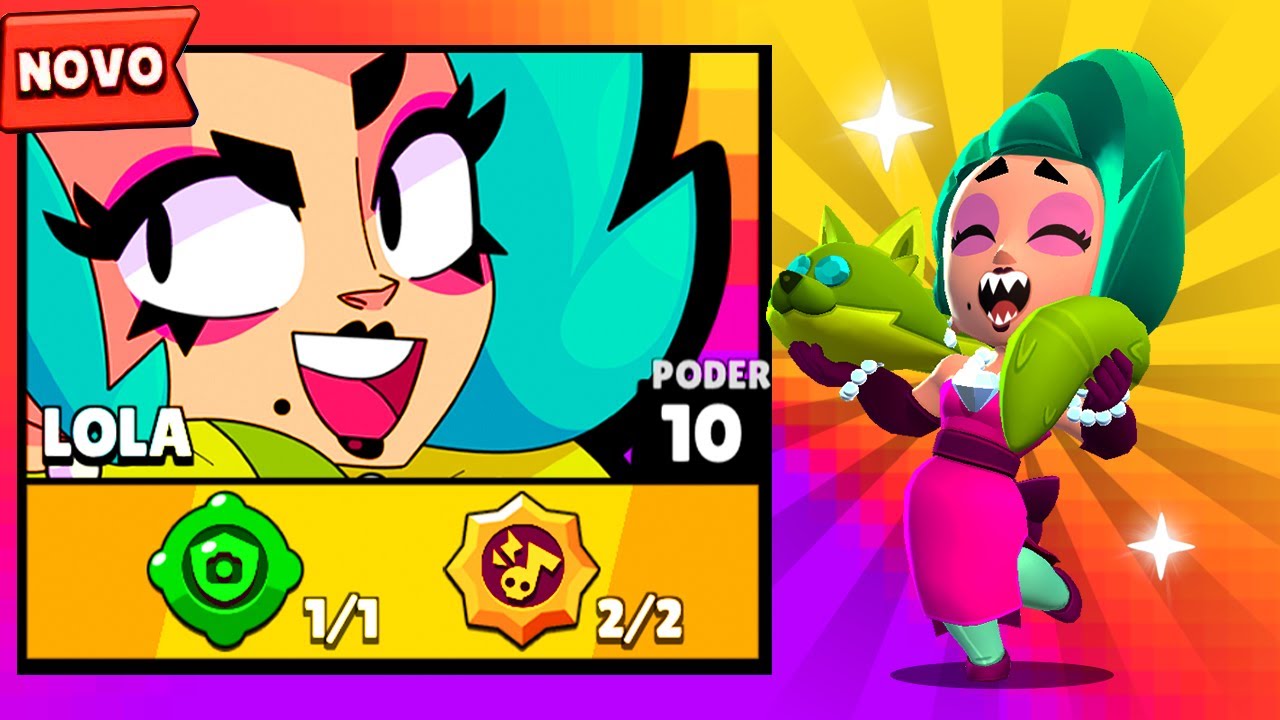 JOGUEI COM A NOVA BRAWLER LOLA!! Atualização Brawl Stars - YouTube
