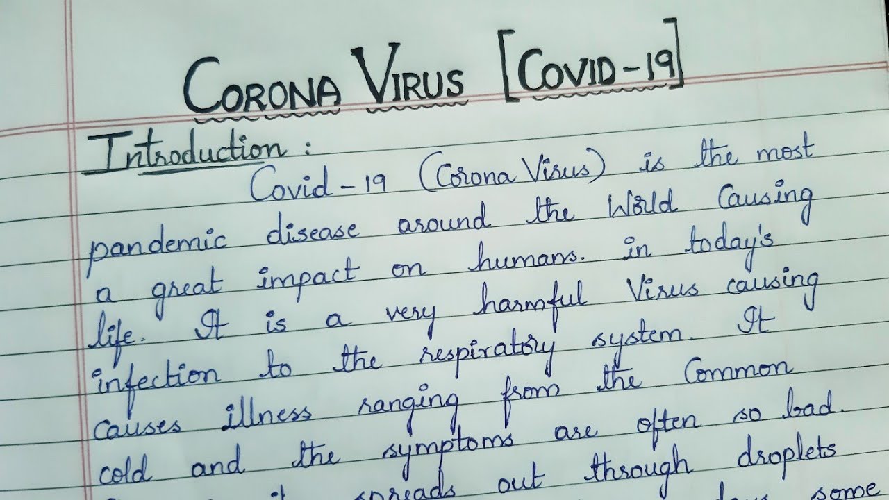 Essay on Covid-19 in English/symptoms, precautions and prevention ...