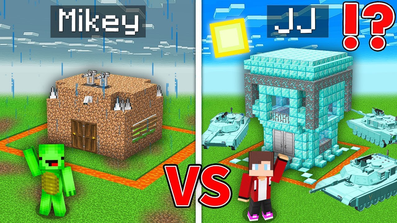 Mikey Dirt POOR vs JJ Diamond RICH Security Base Survival Battle - in Minecraft (Maizen) - YouTube