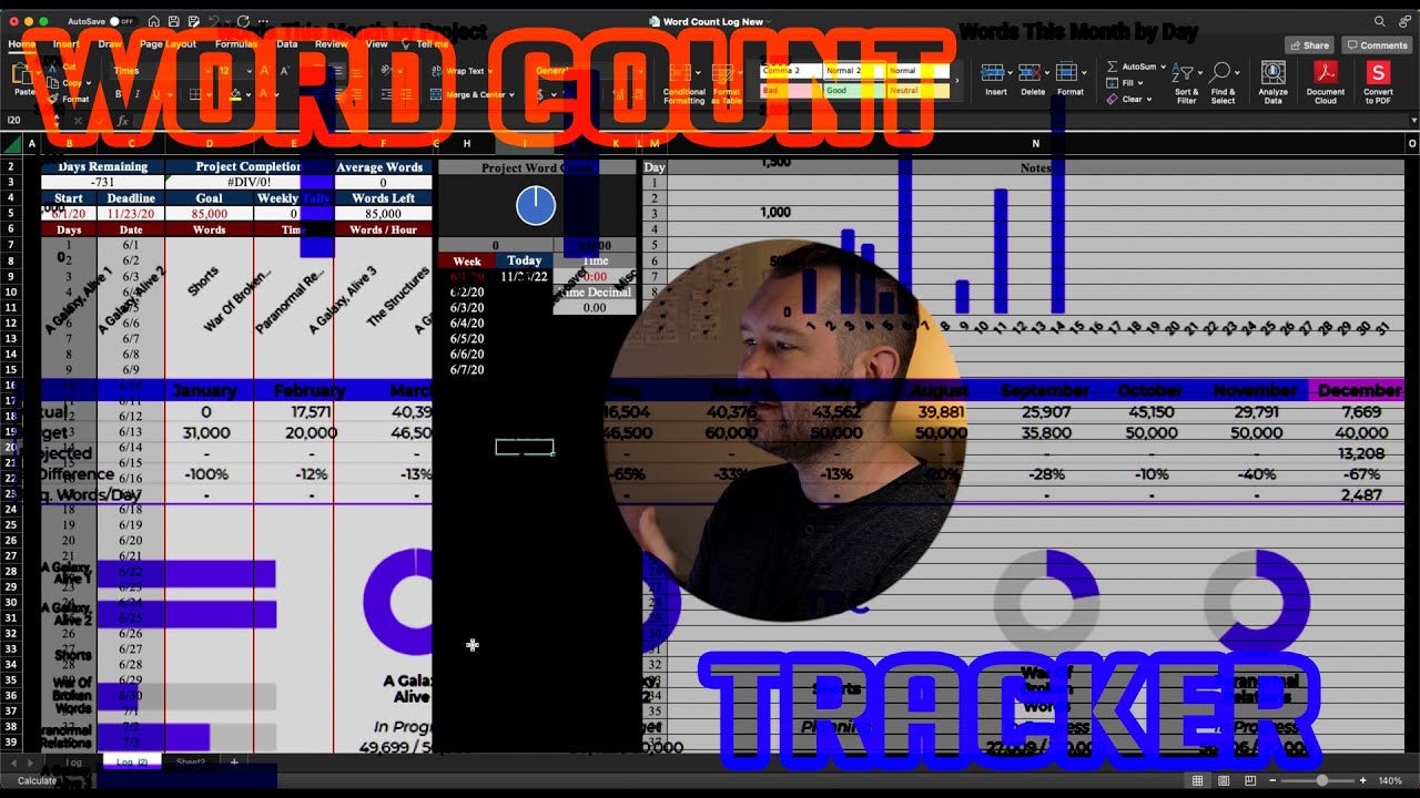 My Excel Word Count Tracker Track Your Word Counts YouTube My Excel Word Count Tracker Track Your Word Counts YouTube