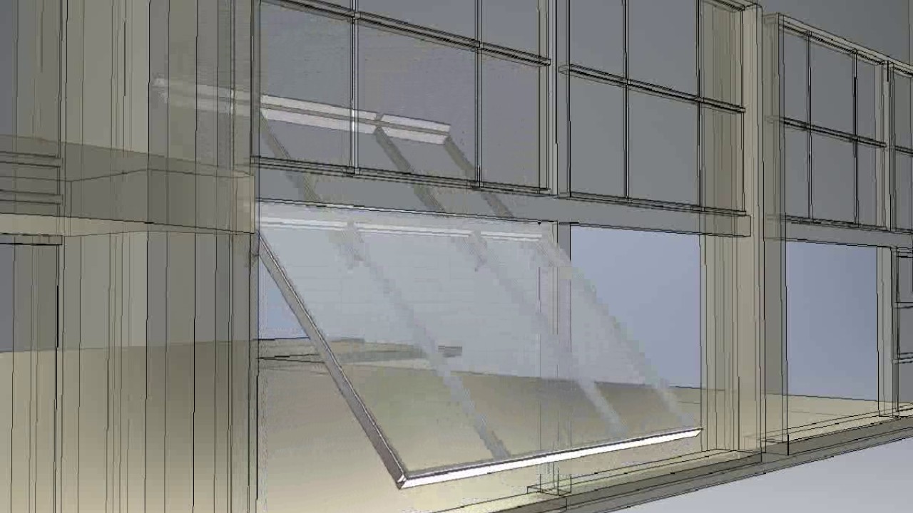 Manually pivoting glass wall - exterior - YouTube