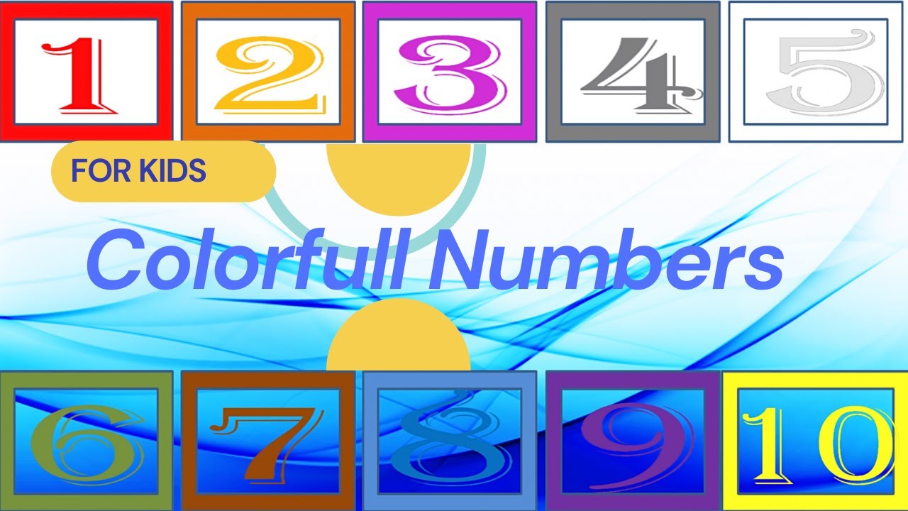 Colorful Numbers 1 to 10 With Frame || Learn Colors with Number ...