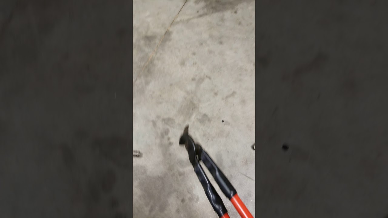 Cable cutter and braided AN hose. - YouTube