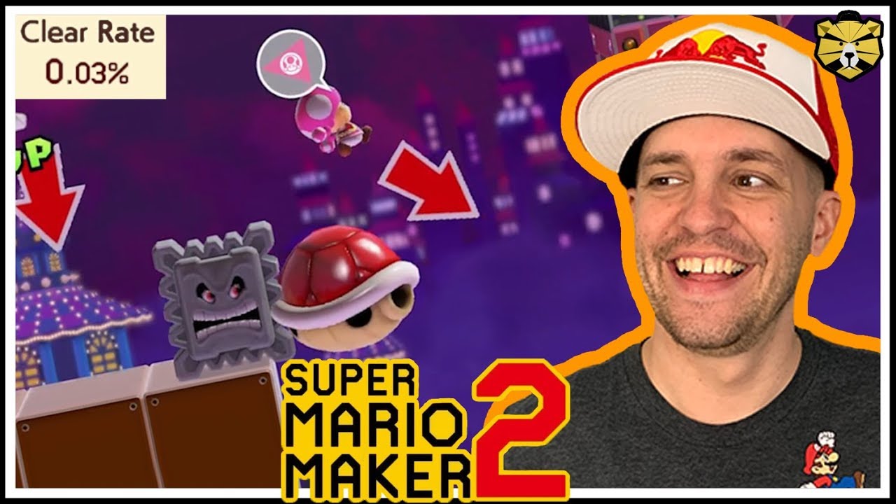 Super Mario Maker 2: Barb's Crazy Shell Jump Level! 0.03% Clear Rate ...