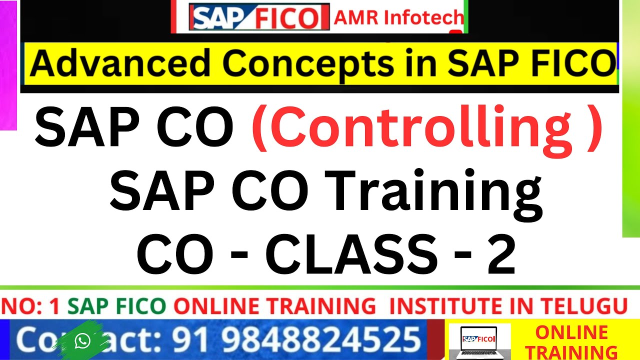 SAP CO (Controlling ) - SAP CO Training - CO CLASS 2 - YouTube