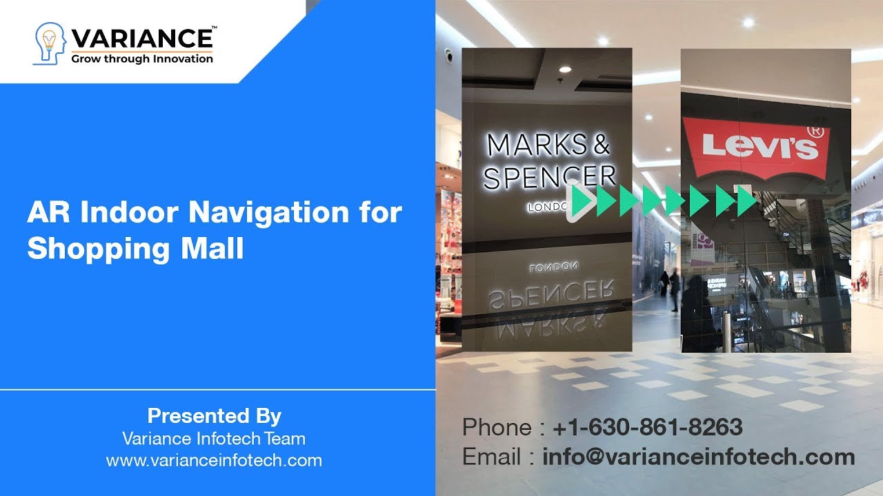 AR Indoor Navigation at Shopping Mall - YouTube