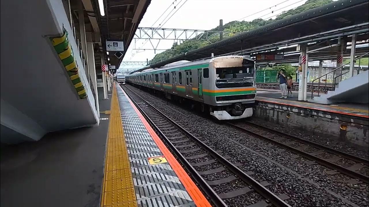 東海道線E231系1000番台 S-14編成 「横ｺﾂ」(附属5両) 回送 「事故該当車」 国府津車両センター入線 - YouTube