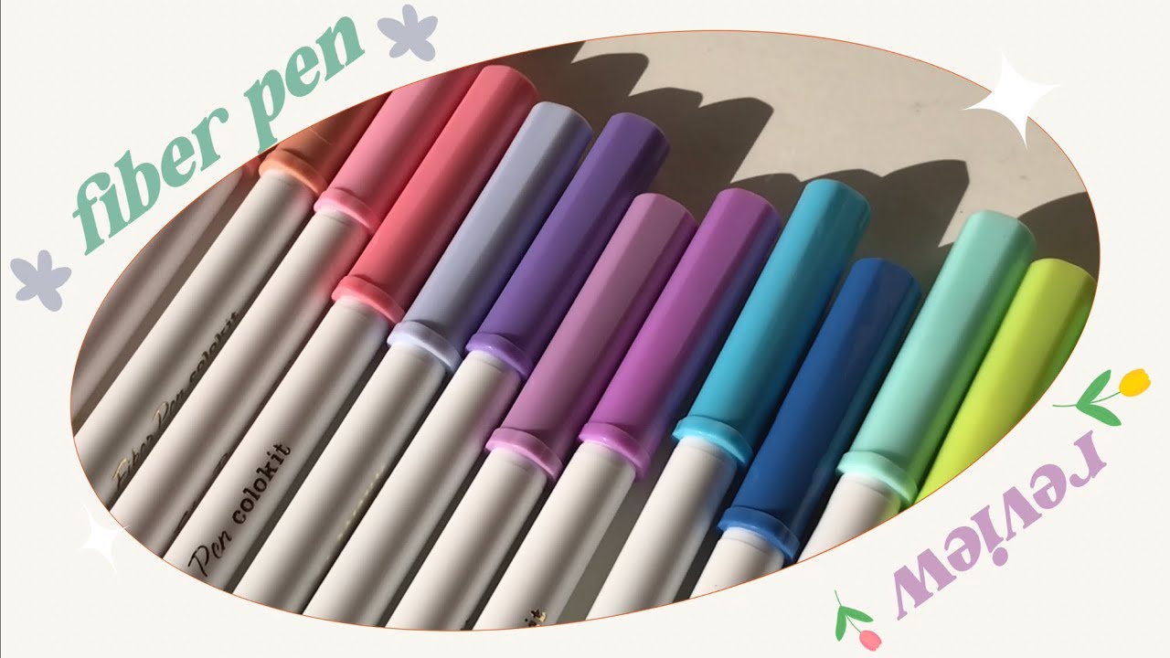 FIBER PEN COLOKIT 20 MÀU PASTEL ( swatch và review) + sheet luyện chữ ...