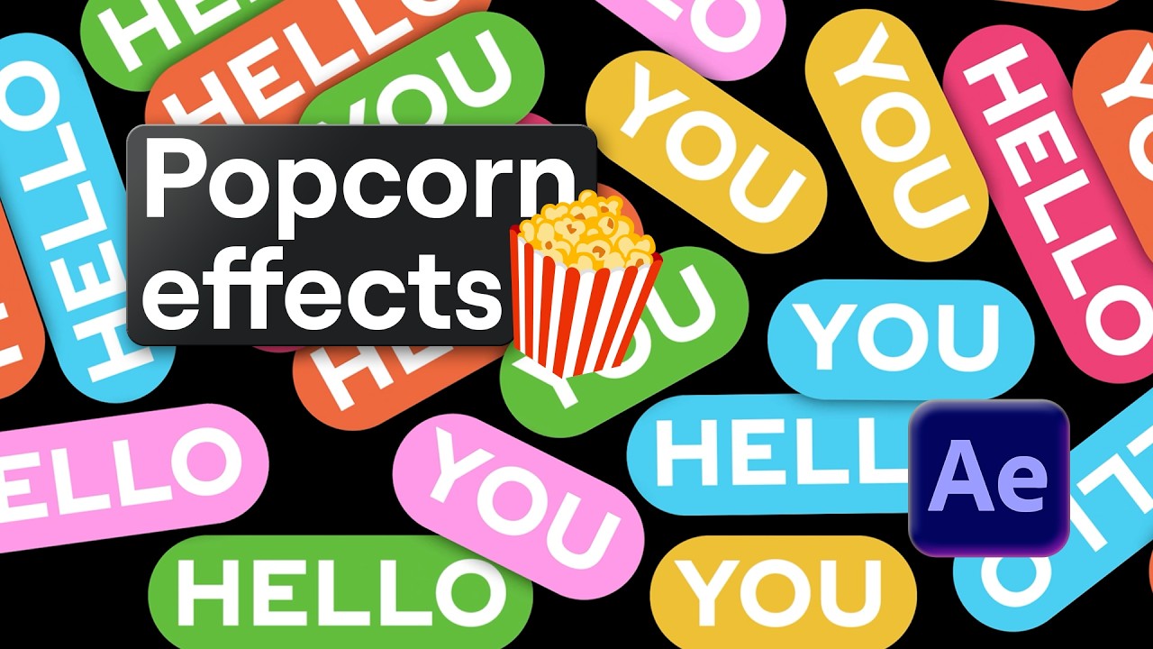 Quickly create this popcorn animation style using Adobe After Effects ...