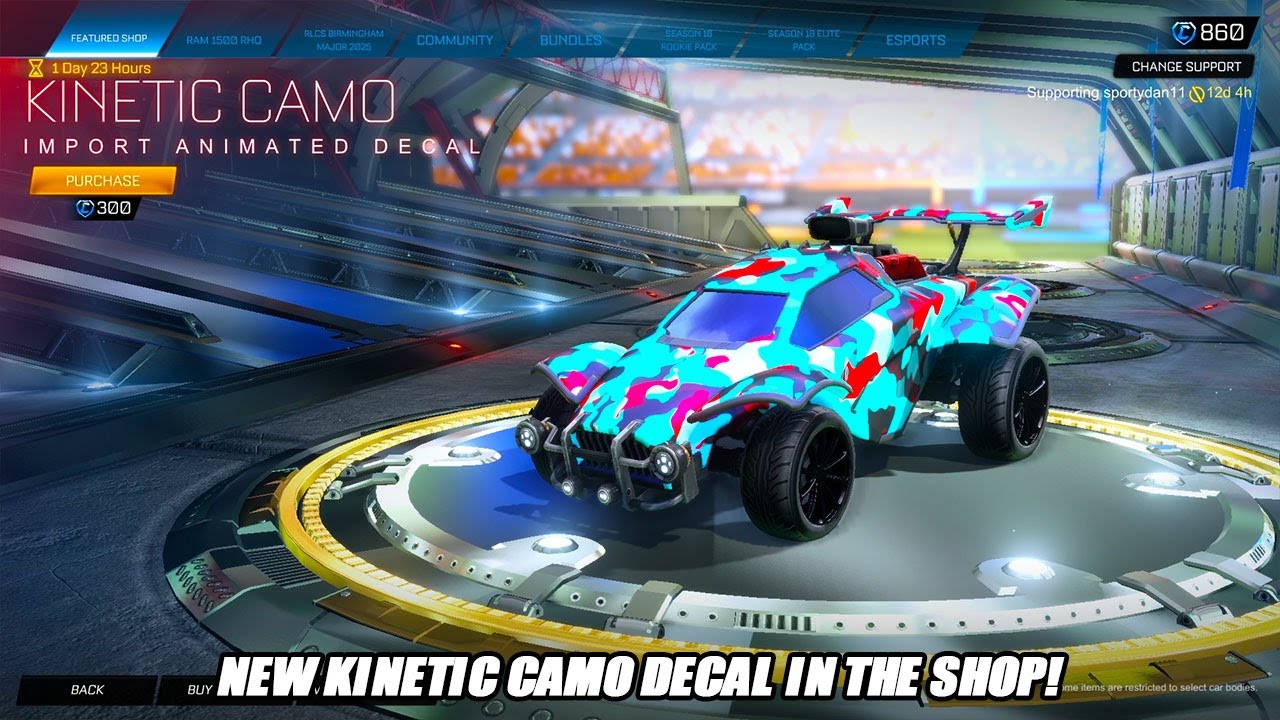 *NEW* "KINETIC CAMO" Decal In The Rocket League Item Shop!! - Rocket ...