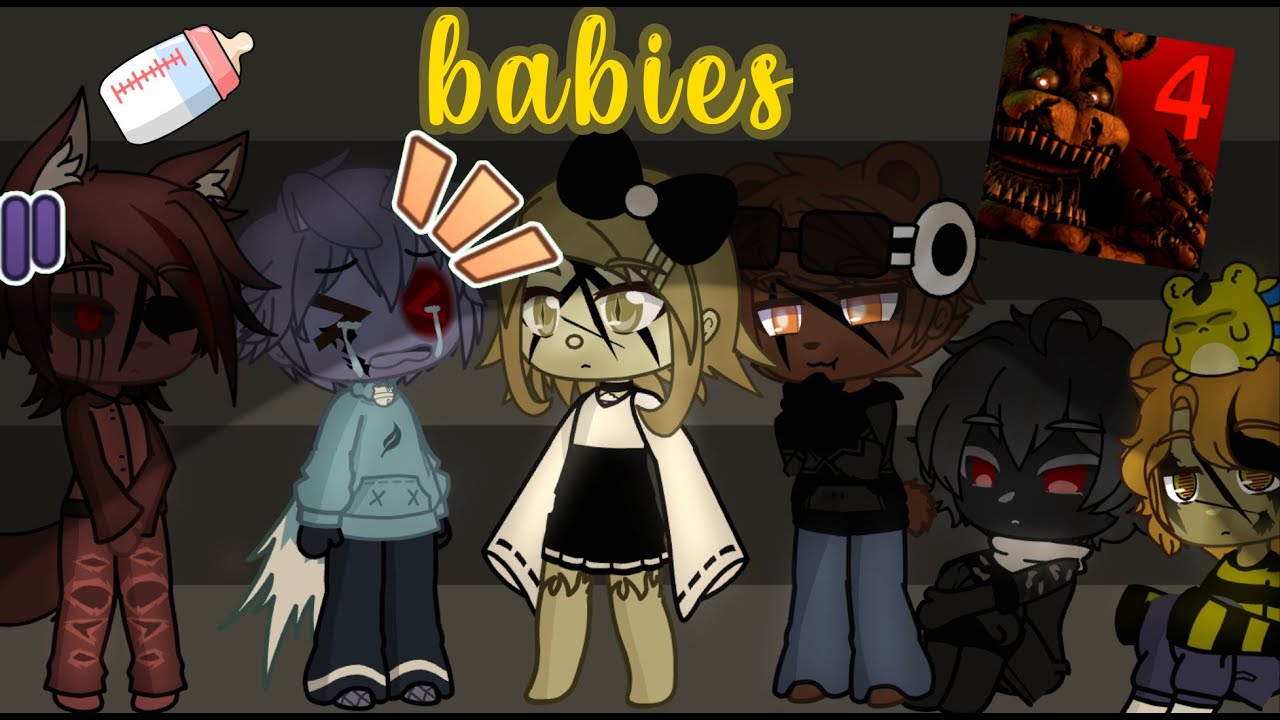 | If the Aftons meet baby nightmares!! | GC | fnaf afton family | - YouTube