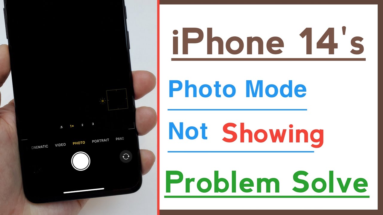 iPhone 14’s Photo Mode Not Showing Problem Solve - YouTube