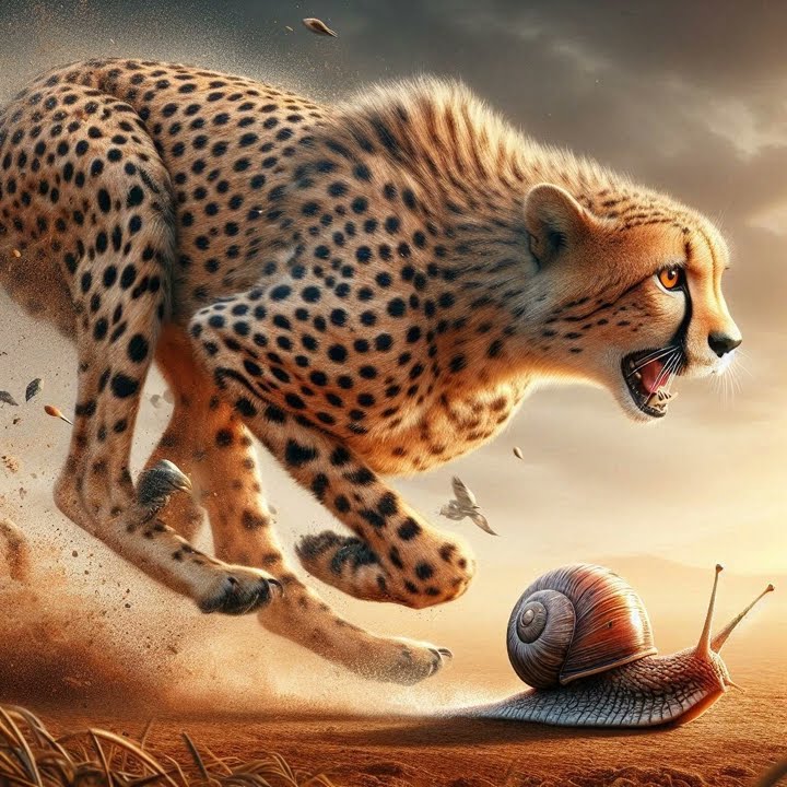 Cheetah vs. Snail: The Most Surprising Race Ever! #adventure # ...