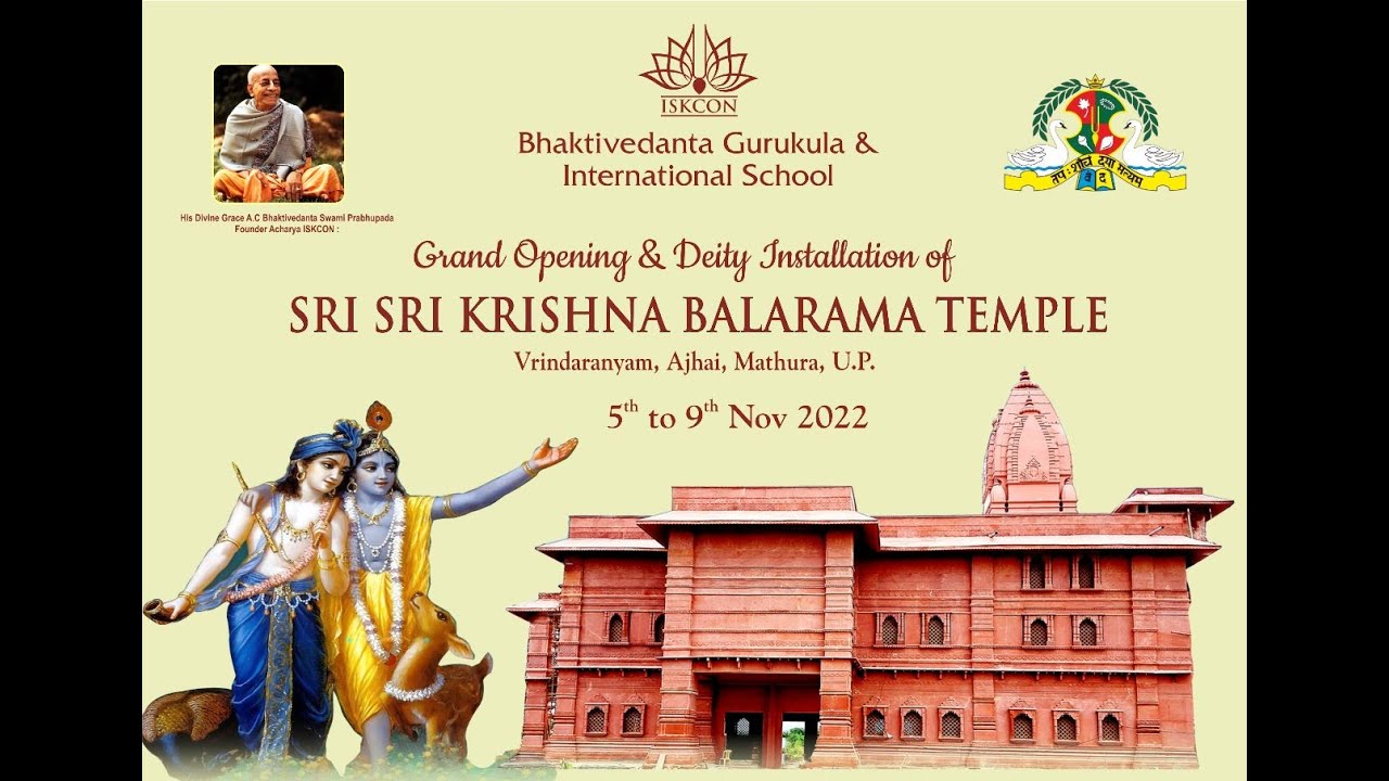 BGIS - Invitation for Temple Inauguration| HG Radhakant Das - YouTube