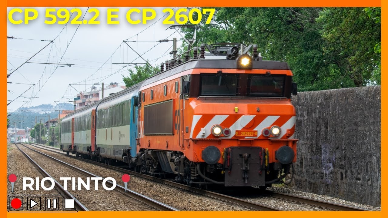 CP 592.2 e CP 2607 nos IR 867 e 852. 📍Rio Tinto📍 - YouTube