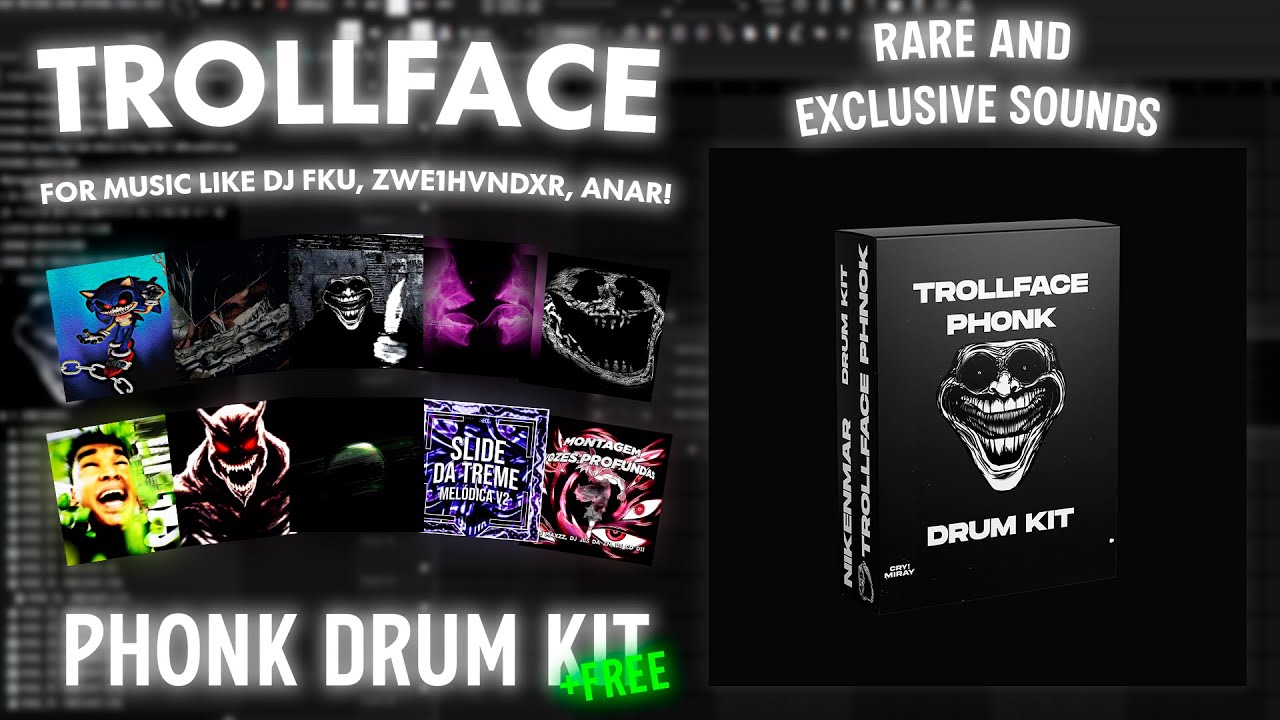 [FREE] TROLLFACE PHONK DRUM KIT VOL.1 | 280+ THEMATIC SOUNDS! - YouTube