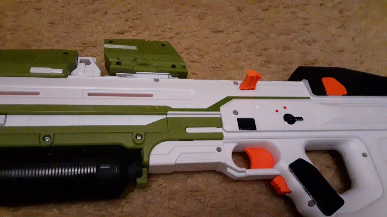 review of the halo nerf assualt rifle - YouTube