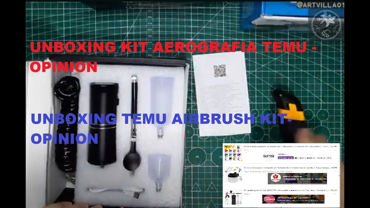 UNBOXING KIT AEROGRAFIA DE TEMU - UNBOXING TEMU AIRBRUSH KIT - YouTube