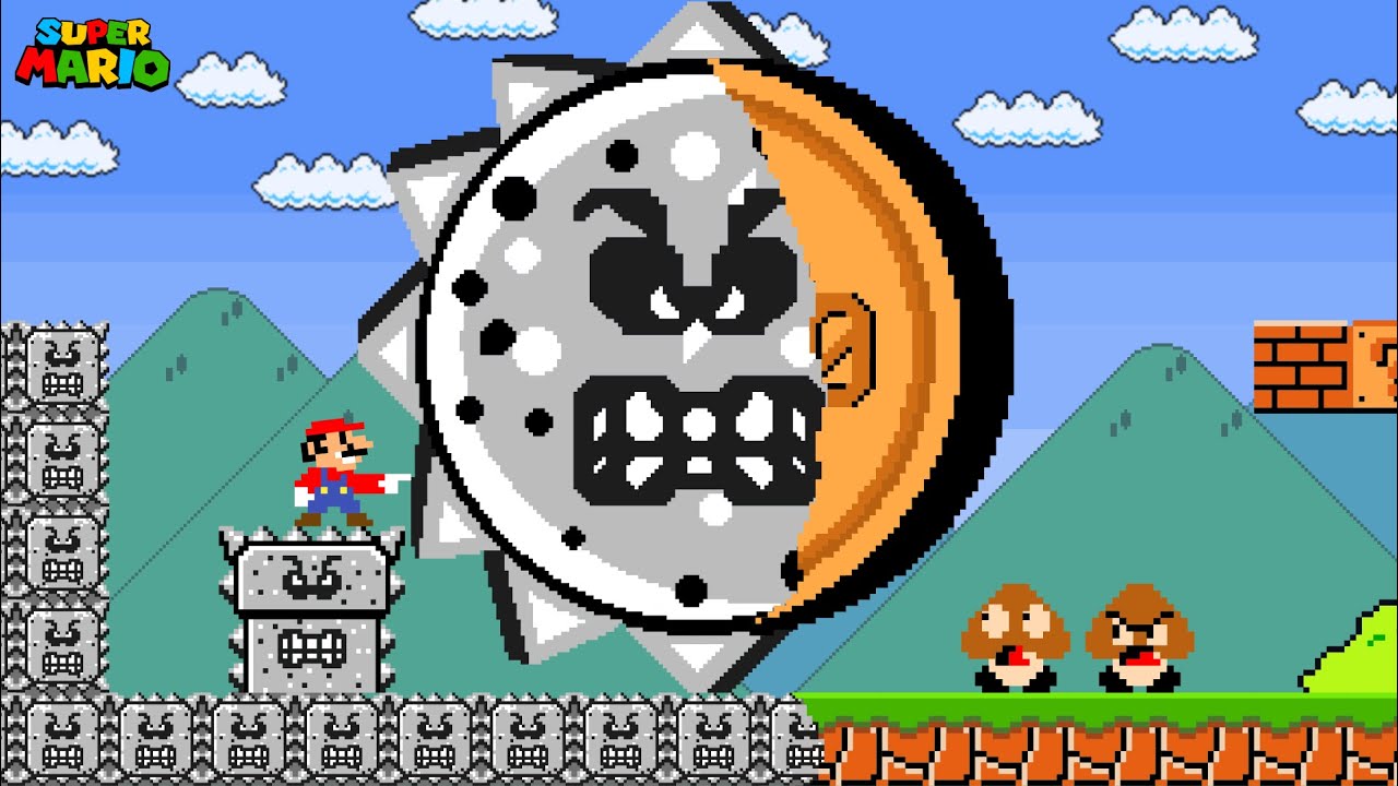 When Everything Mario Touches Turns into Thwomp - YouTube