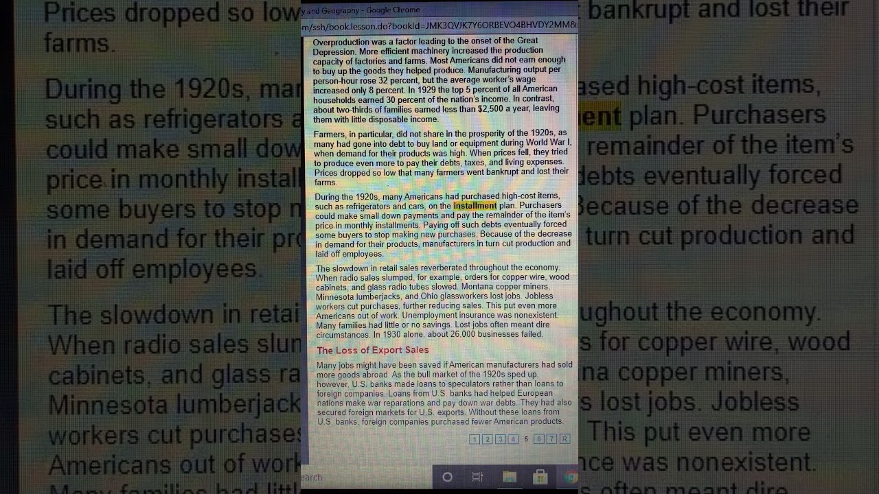 Chapter 18 Lesson 1 The Causes of the Great Depression - YouTube