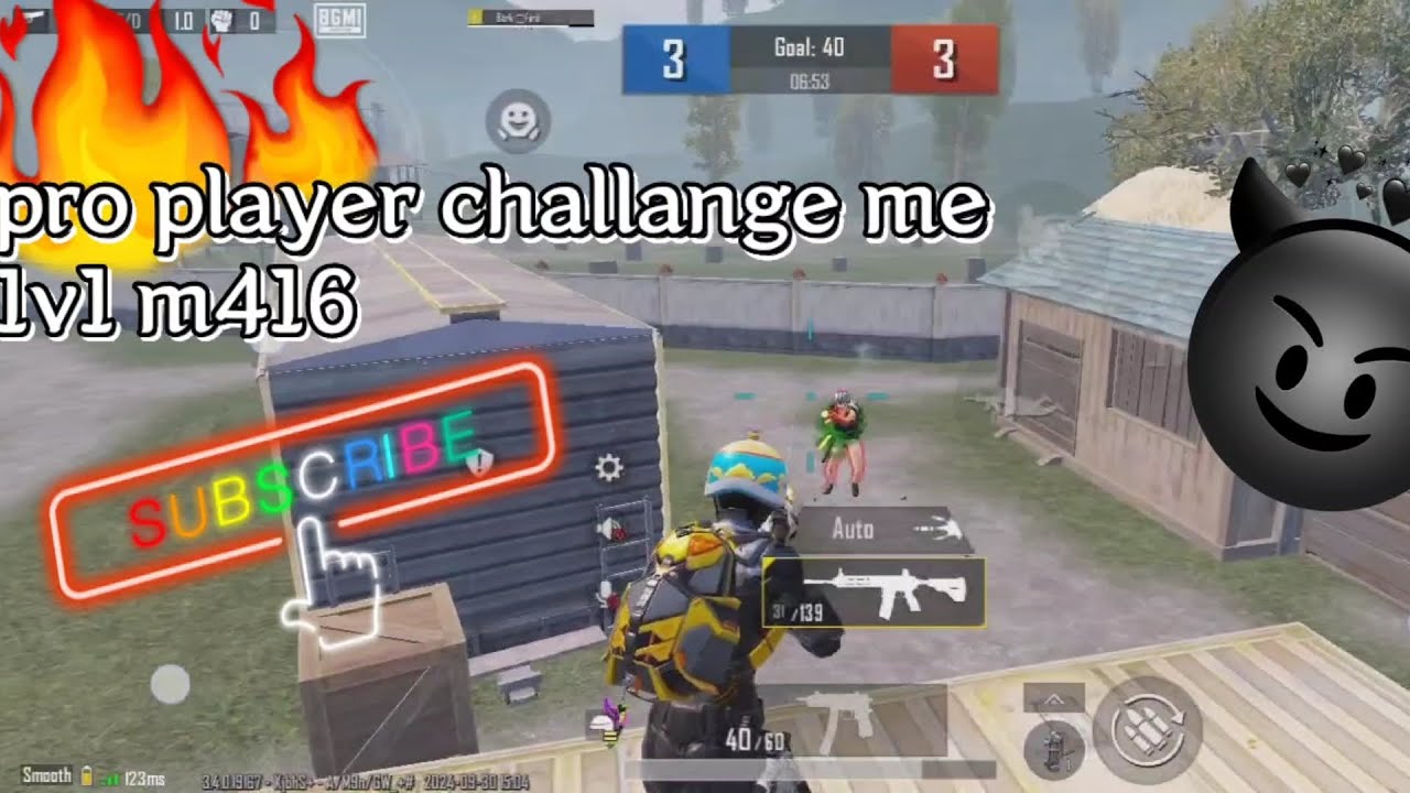 pro player challange me 1v1 m416😆😆 - YouTube