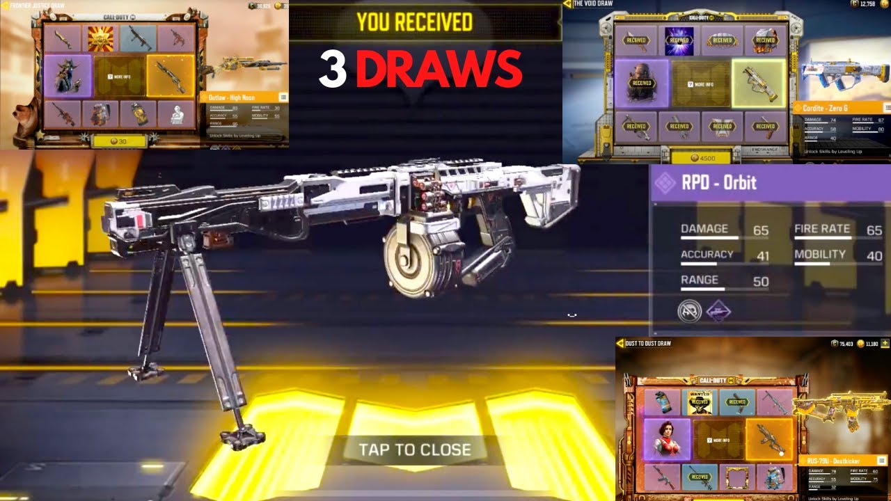 Void Draw RPD Orbit Frontier Justice Draw Dust To Dust Draw Cod Mobile ...
