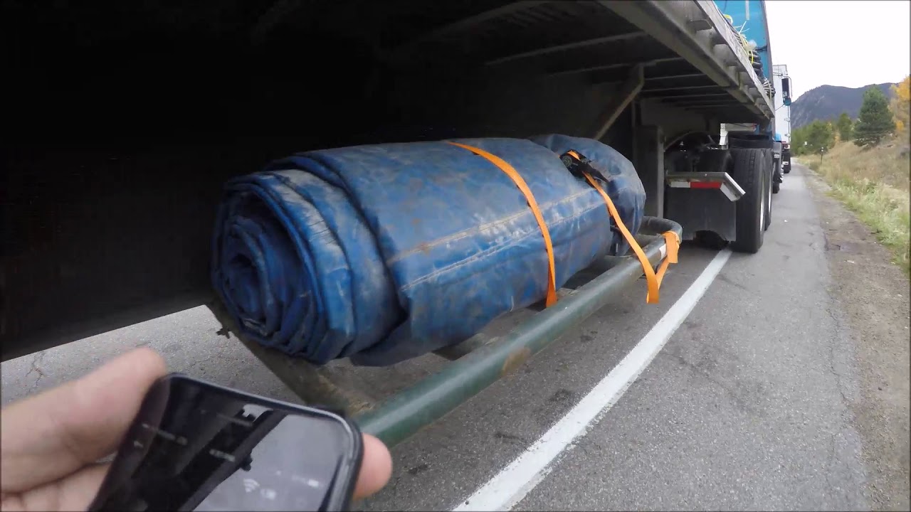 Flatbed trucking Lumber Tarp storage idea! it works and its easy! - YouTube