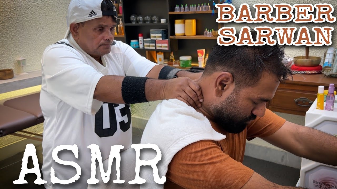 ASMR Head massage 💆‍♂️ tapping relaxation ! sleepy barber ...