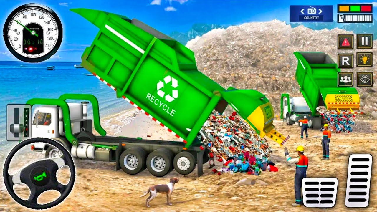 Garbage Trash Truck Realistic Simulator 3D - City Road Garbage Dumper ...