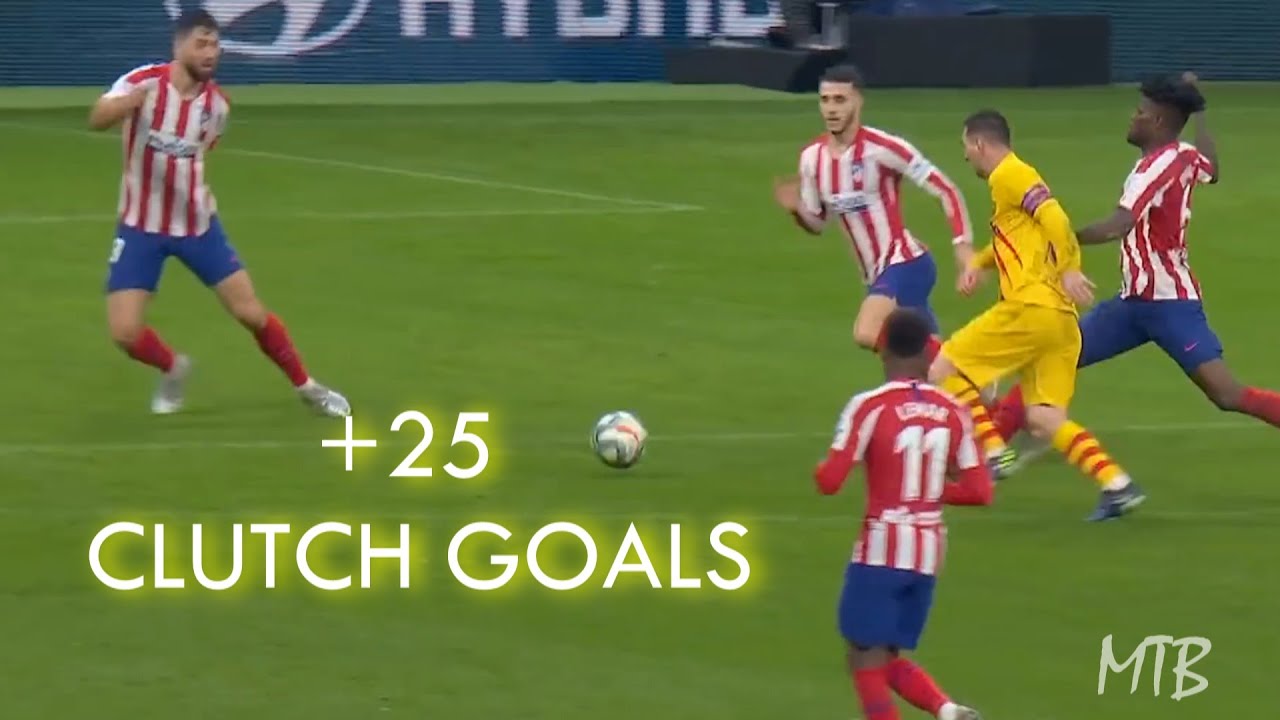 Lionel Messi +25 CLUTCH Late Minute Goals With Commentaries - YouTube