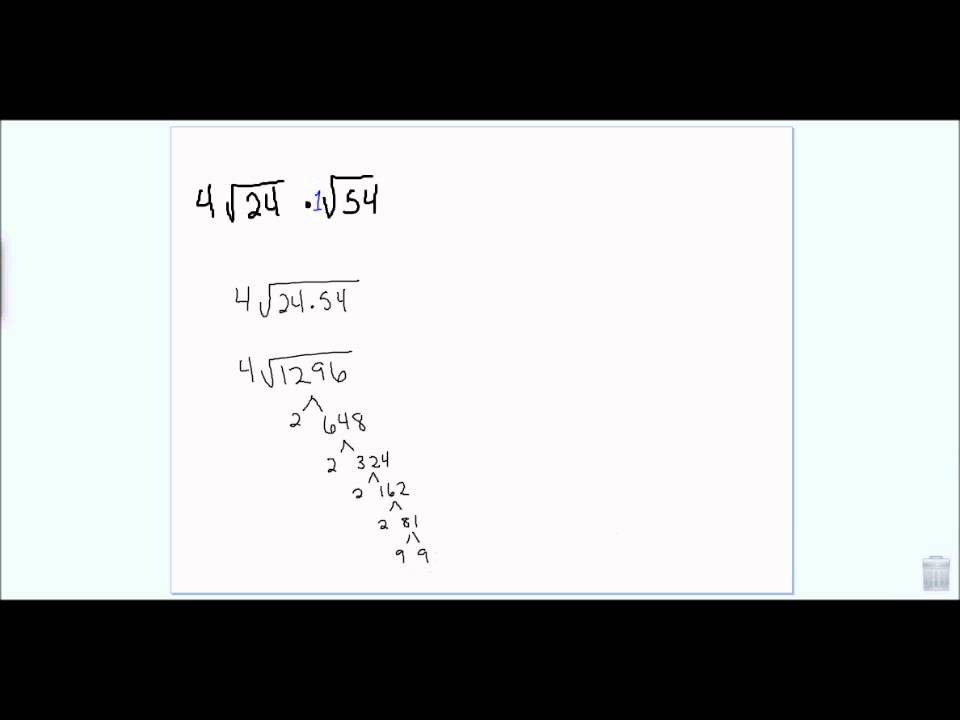 Square Root Multiplication.wmv - YouTube